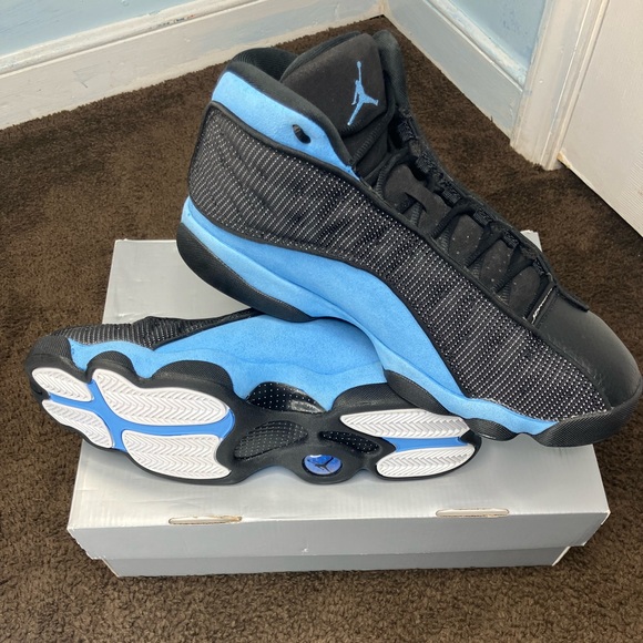 Jordan | Shoes | Air Jordan Retro Black And Blue Sneakers | Poshmark